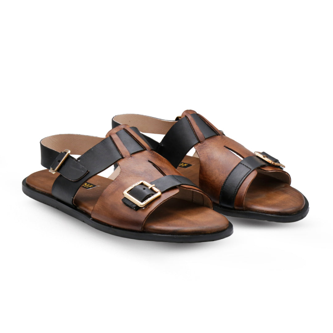 Royale Leather 4211 BRA – Brown Leather Sandals for Men