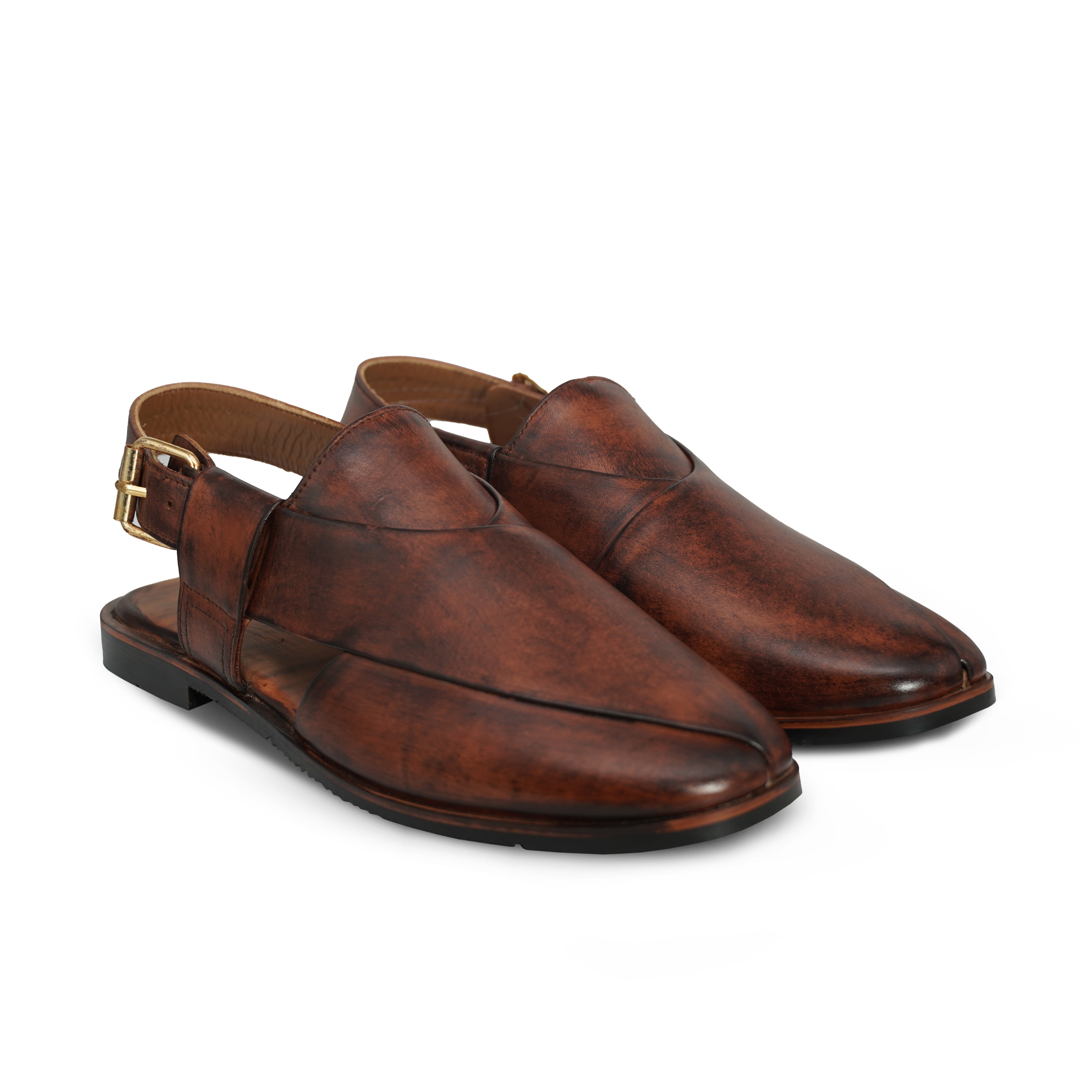 4101 BRWN – Brown Cow Leather Peshawari Sandals for Men – Royale Leather
